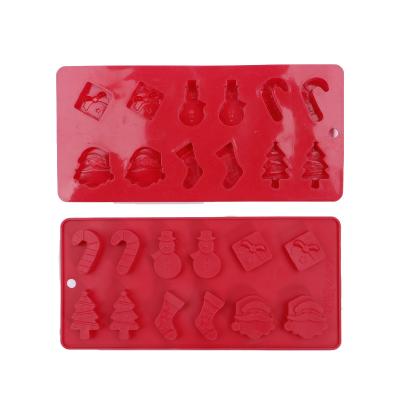 China Christmas Chocolate Mold Shaped Cute BPA Free Food Grade Silicone Cake Mold 208x98mm for sale