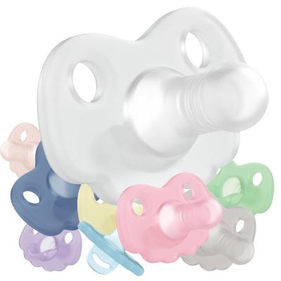 China Medical Grade Silicone Baby Pacifier Ultra Light 0-6m BPA Free Symmetrical Nipple for sale