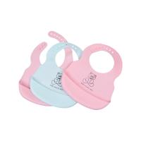 China Food Grade Silicone Baby Bib Set Waterproof Feeding Bibs 270x226mm for sale