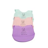 China Food Grade Silicone Baby Bib Set Waterproof Feeding Bibs 270x226mm for sale