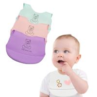 China Food Grade Waterproof Silicone Feeding Bib with Adjustable Neck for Baby for sale