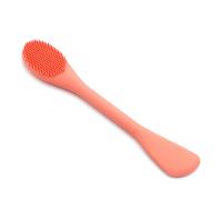 China Double-Headed Silicone Facial Cleansing Brush 16.8mm Soft Face Mask Brush for sale