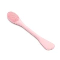 China Double-Headed Silicone Facial Cleansing Brush 16.8mm Soft Face Mask Brush for sale