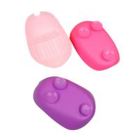 China Silicone Makeup Brush Cleaner Pad 100x165x45mm Soft Bristle Safe Suction Cup Design for sale