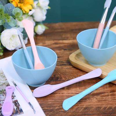 China Silicone Mask Bowl 104x45x65mm for DIY Facial Mixing with Spatula Applicator for sale