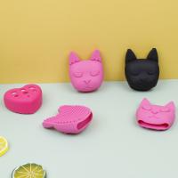 China Silicone Face Cleansing Brush Cat Shape Makeup Brush Cleaner Food Grade 3-5 Year Durable for sale