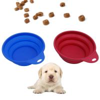China Collapsible Silicone Dog Pet Bowl 205x180x115mm Portable Foldable Feeding Bowl for sale