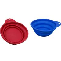 China Collapsible Silicone Dog Pet Bowl 205x180x115mm Portable Foldable Feeding Bowl for sale