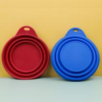 China Collapsible Silicone Dog Pet Bowl 205x180x115mm Portable Foldable Feeding Bowl for sale