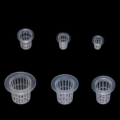China PVC Plastic Mesh Pot Garden Hydroponic Nursery Net Cup for sale