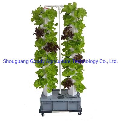 China Vertical Column Cultivation Tower Automatic Hydroponic Rack Aeroponic Garden Tower Family Greenhouse Planter for sale