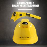 China 4G real time Safety Helmet with Camera Support GPS Photo Video Audio Record for constructions site for sale