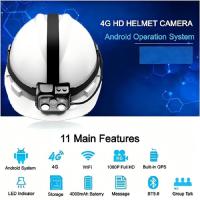 China Industrial 4G Helmet Camera with WiFi RTSP Onvif Live Stream Monitoring for sale