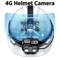 China 4G WiFi Onvif Rtsp Live Video Helmet Camera LED Lamp with Vms for sale