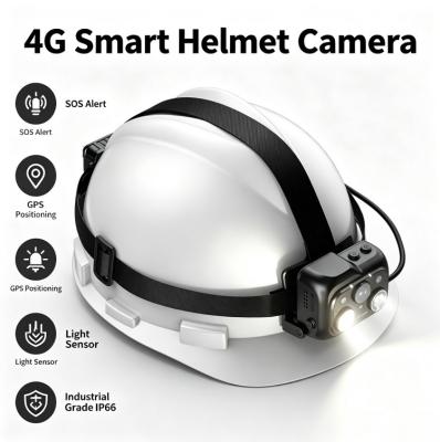 China Safety Helmet Camera Featuring 2 Inch IPS Touchscreen Display and Starlight Night Vision Main Camera for Superior Video for sale