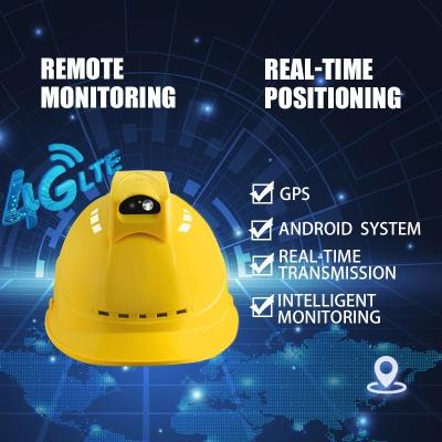 China Detachable 4G LTE Safety Helmet with Camera Chipset MTK6739 for sale