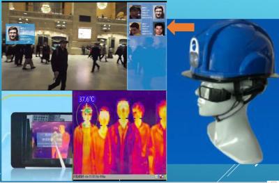 China Thermal Temperature Helmet Built in Camera Support 4G GSM GPS Tracking for sale