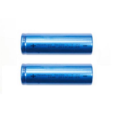 China Headway 38120L 3.2V 10Ah Lithium Battery Rechargeable LiFePO4 Cell for sale