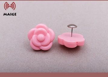 China EAS Magnetic Alarm Anti-Theft rose Flower RF hard Tag For Fix Beddings for sale