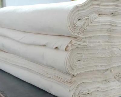 China Greige Fabric 58/60 Inch 1000 Yards MOQ Unbleached Cotton Dobby Textile for Garment for sale