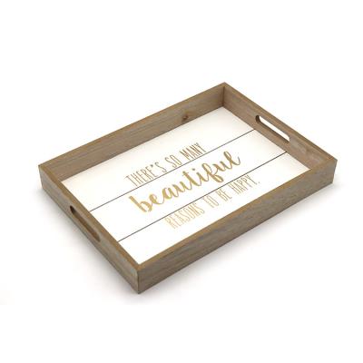China Simple Style Wooden Lap Tray 35 X 25 X 4.5 Cm Paper Printing Technique for sale