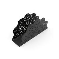 China Custom Black Metal Napkin Holder Restaurant Decorative Dinner Home Decor for sale