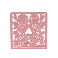 China Modern Metal Napkin Holder Tissue Box Covers Flower Pattern For Home Decor for sale