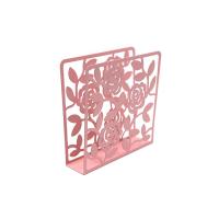 China Modern Metal Napkin Holder Tissue Box Covers Flower Pattern For Home Decor for sale