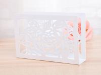 China Pink Wedding Napkin Holders 15 X 4 X 10 Cm , Stand Up Napkin Holder Stand Rack for sale