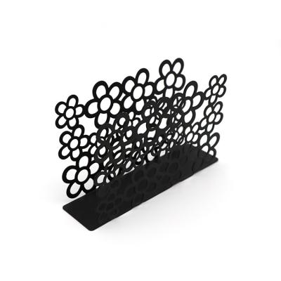 China Rectangular Dinner Napkin Holder Simple Style OEM / ODM With Flower Pattern for sale