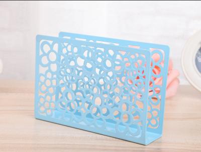 China Custom Paper Metal Napkin Holder , Metal Tissue Holder For Home Decor for sale