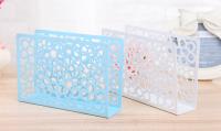 China Rectangular Dinner Napkin Holder Simple Style OEM / ODM With Flower Pattern for sale