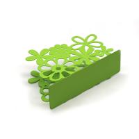China Modern Flower Pattern Metal Napkin Holder Table Tissue Box Holder Home Decor for sale