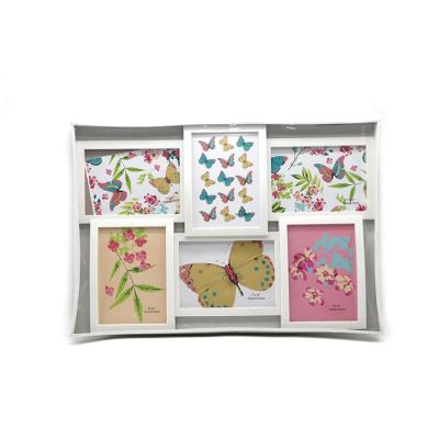 China Durable White Collage Photo Frame 52.5 X 36 X 3.1 Cm For Home Decorative for sale