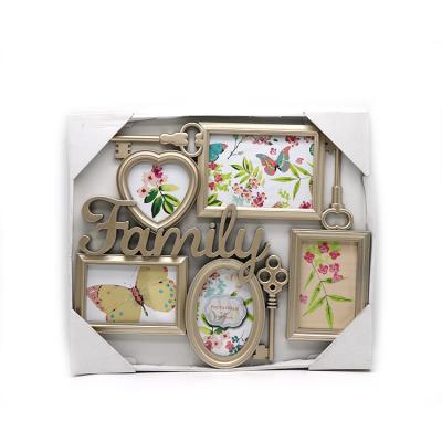 China Custom Design Gallery Wall Picture Frames Gold Color 46 X 39 X 2 Cm Size for sale