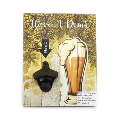 China Retro Wall Hanging Bottle Opener , Beer Craft Wall Hung Bottle Opener for sale