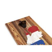 China Retro Wall Hanging Bottle Opener Wood / Metal Material MDF With Paper Printing for sale