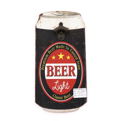 China Eco Friendly Decorative Wall Mount Bottle Opener MDF With Paper Printing Technique for sale