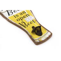 China Vintage Style Wooden Wall Hanging Bottle Opener , Wall Beer Bottle Opener for sale
