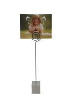 China Lovely Metal Blank Picture Holder Clip Stand , Cute Metal Clip Photo Holder for sale