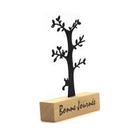 China Creative Design Memo Clips Photo Holders Wooden Base Place Desk Wood Craft for sale