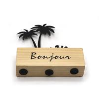 China Creative Design Memo Clips Photo Holders Wooden Base Place Desk Wood Craft for sale