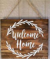 China Home Decor Personalized Family Welcome Signs 40 X 40 Cm ODM / OEM Service for sale
