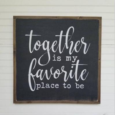 China Blackboard Wooden Plank Plaque , Wall Hanging Painted Wooden House Signs for sale