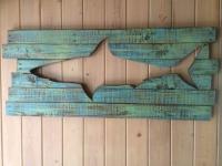 China Shark Shape Hanging Wooden Wall Plaques 30 X 60 Cm Size Long Life Span for sale