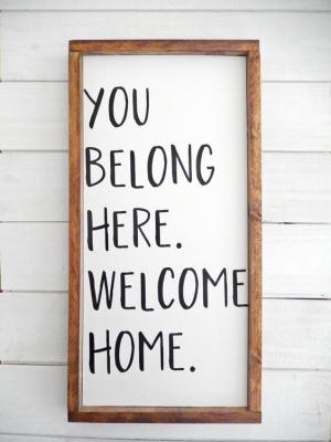 China Popular Personalized Wooden Welcome Signs 30 X 60 Cm Moisture Proof for sale