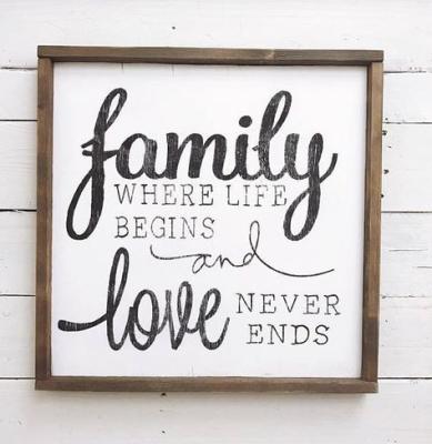 China Family Love Words Wood Signs Home Decor , Personalized Wooden Signs For Home for sale