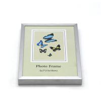 China Simple Style Silver Photo Frames MFS-AL0007 , Decorative Metal Picture Frames for sale
