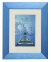 China Home Decoration Custom Retro Picture Frame MDF Backbaord Black / Blue Color for sale