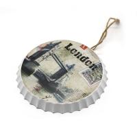 China Bottle Cap Metal Plaque Signs Beer Cap Shape 15 X 15 X 1.5 Cm Size for sale